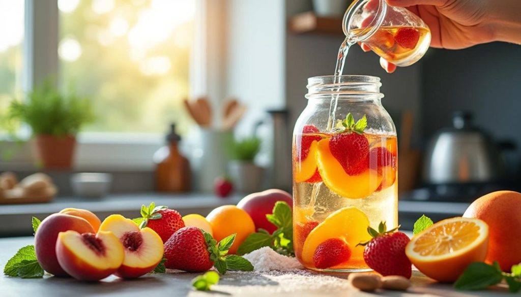 Préparer facilement un mélange d'alcool aux fruits de 5 litres